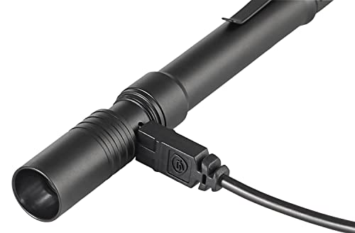 Streamlight 66134 Stylus Pro USB 350-Lumen Rechargeable Penlight with USB Cord & Nylon Holster, Black