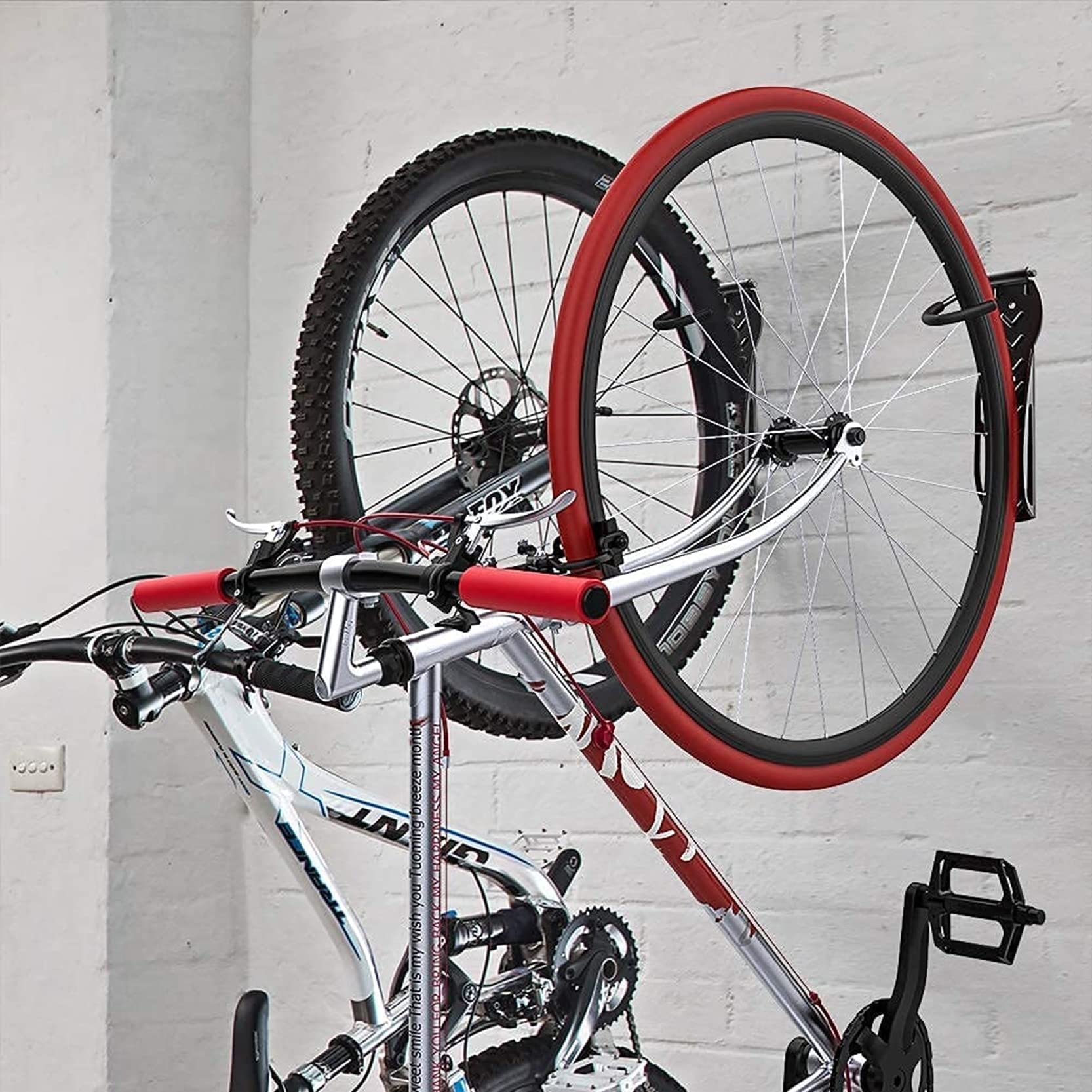 TORACK Bike Rack for Garage Wall Mount, 2 Pack Bike Hangers for Garage Storage System, Vertical Bicycle Hooks for Garage Indoor Space-saving