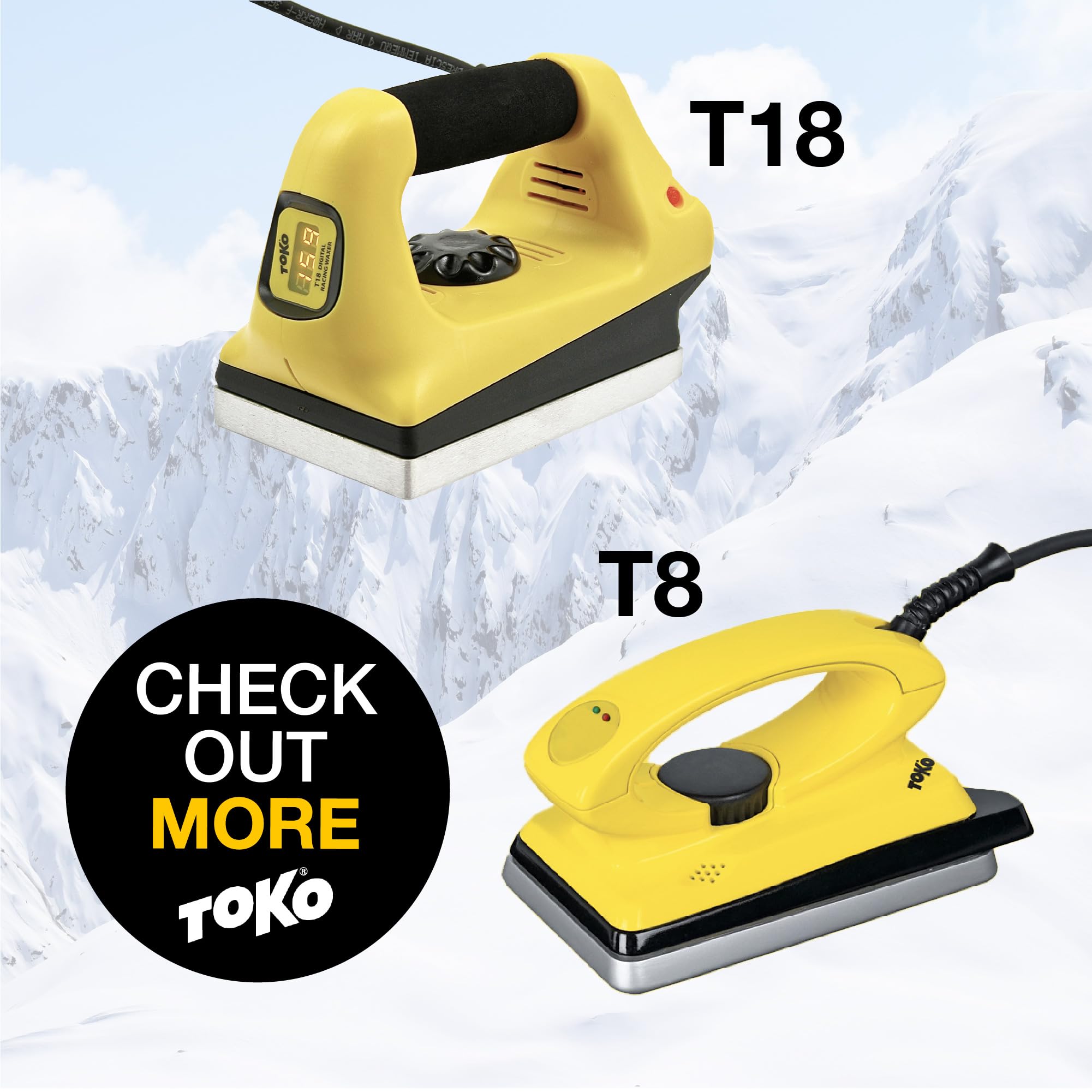 TOKO T14 1200W Digital Ski and Snowboard Wax Iron β Ergonomic Precision Waxing Tool for Home and Professional Use β 110v for Use in The USA