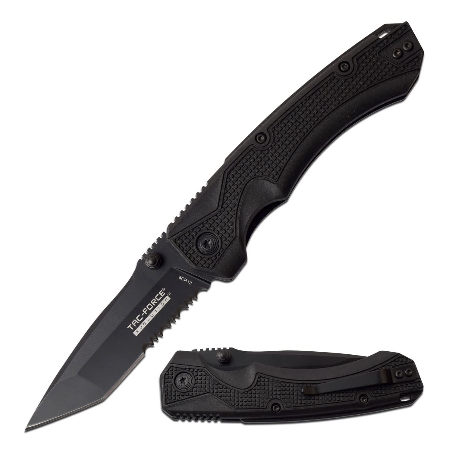 Tac Force Evolution Spring Assisted Knife - TFE-A019T-BK,Black