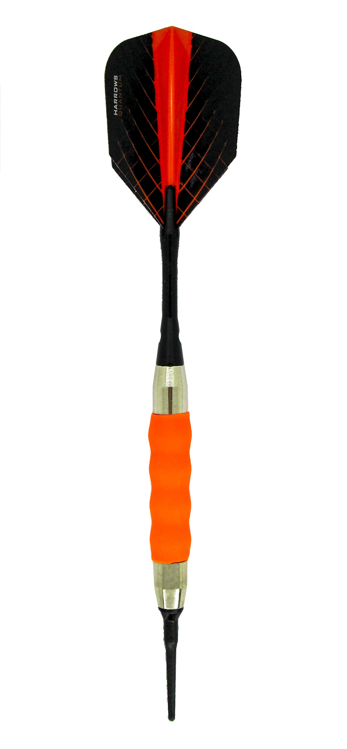 Sure Grip Viper Orange Soft Tip Darts with Dart Case & Accessories Choice of Flights 16 or 18 Grams Plus I Love Darts Bracelet (Harrows Quantum, 18g)