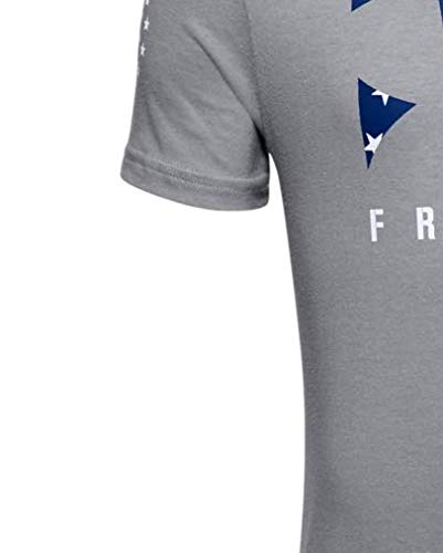 Under Armour Freedom Bfl New T-shirt, Steel (035)/White, Youth X-Small