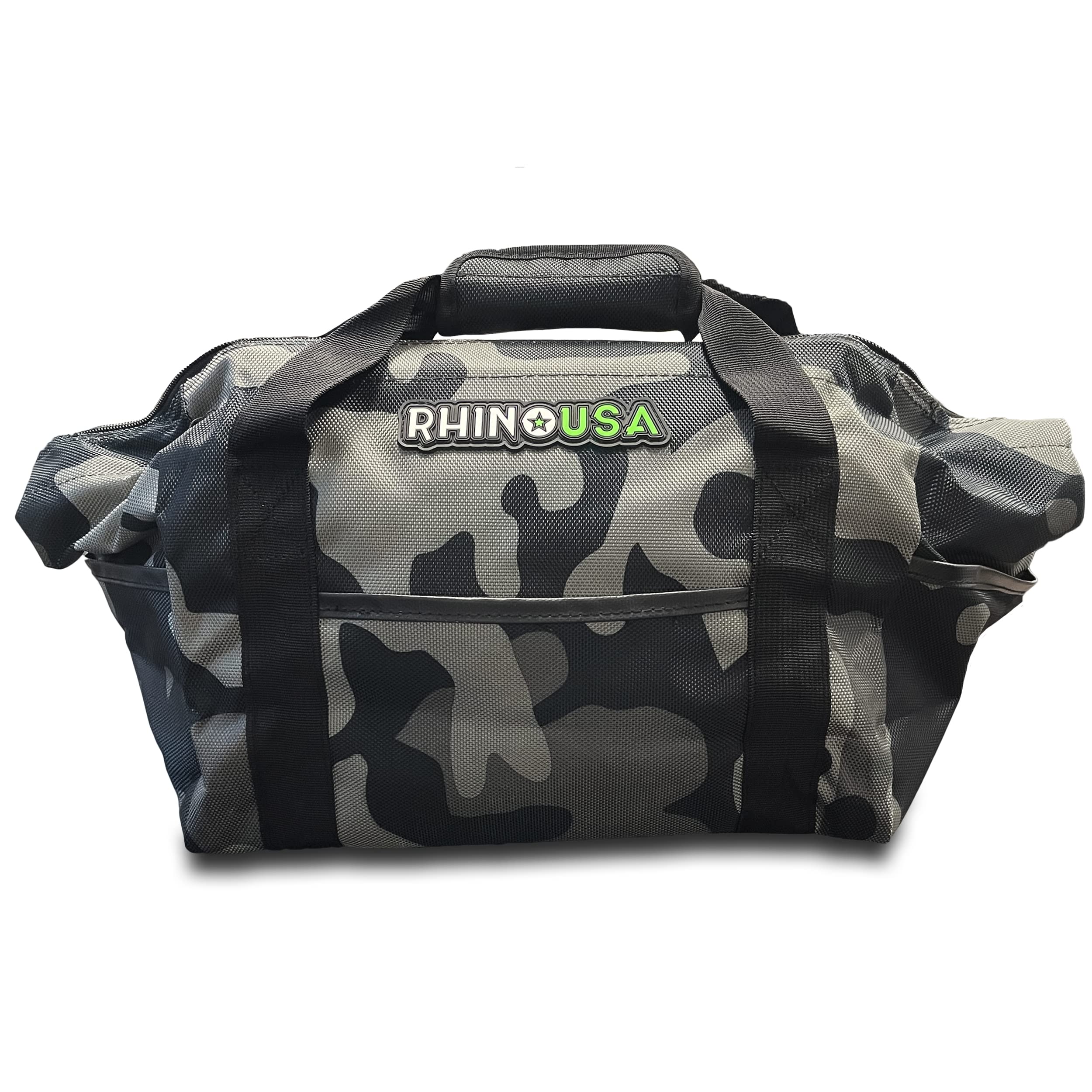 Rhino USA Heavy Duty Recovery Gear Storage Bag - Ultimate Recovery Kit Equipment Bag For Off-Road Gear and 4x4 Accessories - Fits Tow Straps, Shackles, Snatch Block, and UTV Accessories (Camouflage)