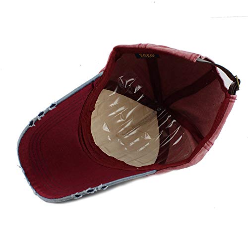 YULOONG Vintage Baseball Cap Washed Denim Trucker hat Fashion Pentagram Star Pattern Outdoor Sun Hat 100% Cotton Unisex D