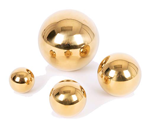 TickiT Sensory Reflective Balls - Gold - Set of 4 - Ages 0m+ - Mirrored Spheres for Babies and Toddlers - Calming Sensory Toy