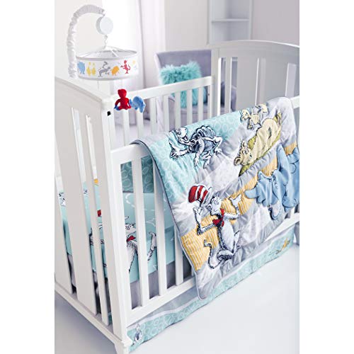 Trend Lab Dr. Seuss Book Club 4Piece Crib Bedding Set