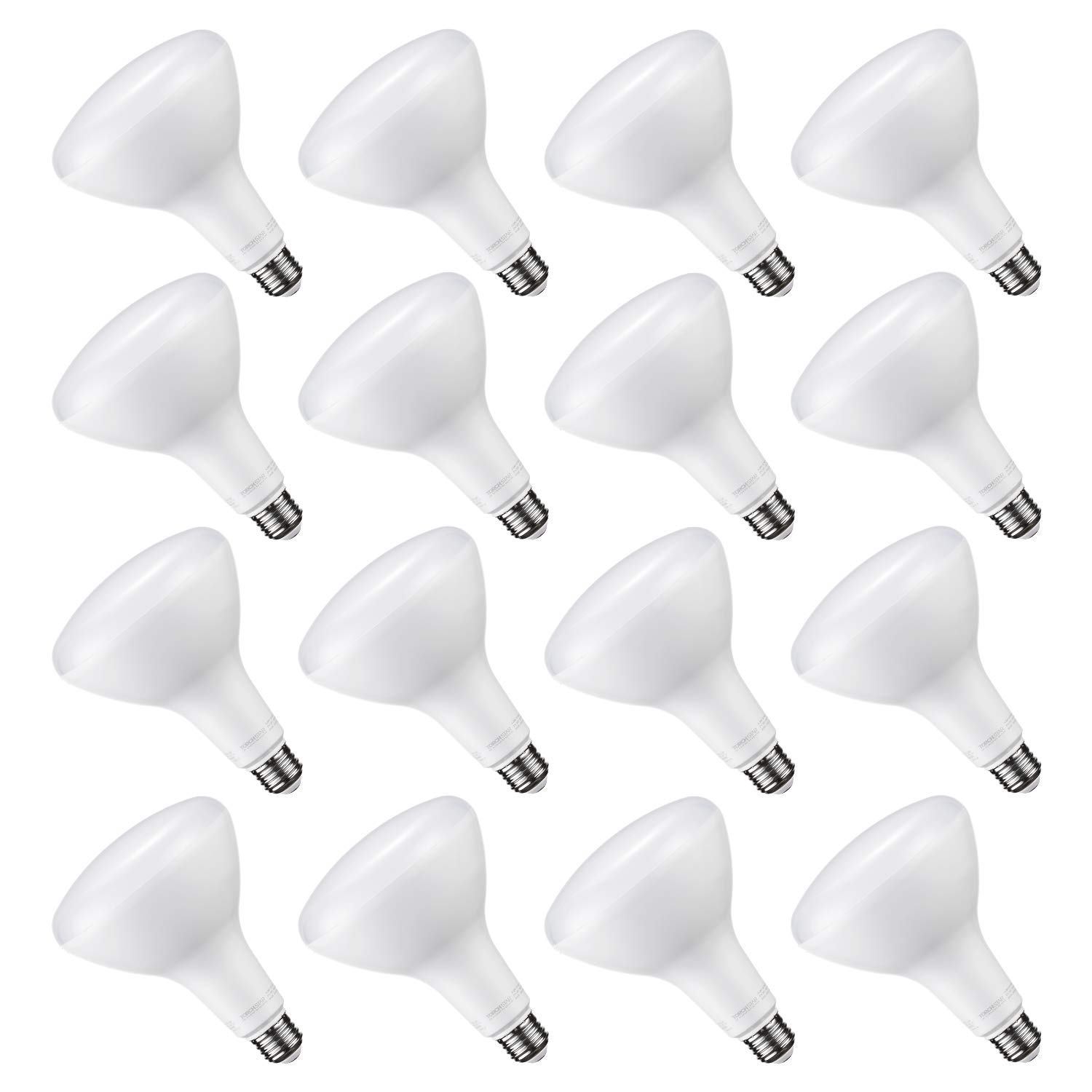 TORCHSTAR 16-Pack BR40 LED Light Bulbs, Indoor Flood Light, Dimmable, 4000K Cool White, 1400lm, E26 Base, Recessed Can Light, High Lumen, 17W (100W Eqv.), Flicker-Free, UL & Energy Star Listed