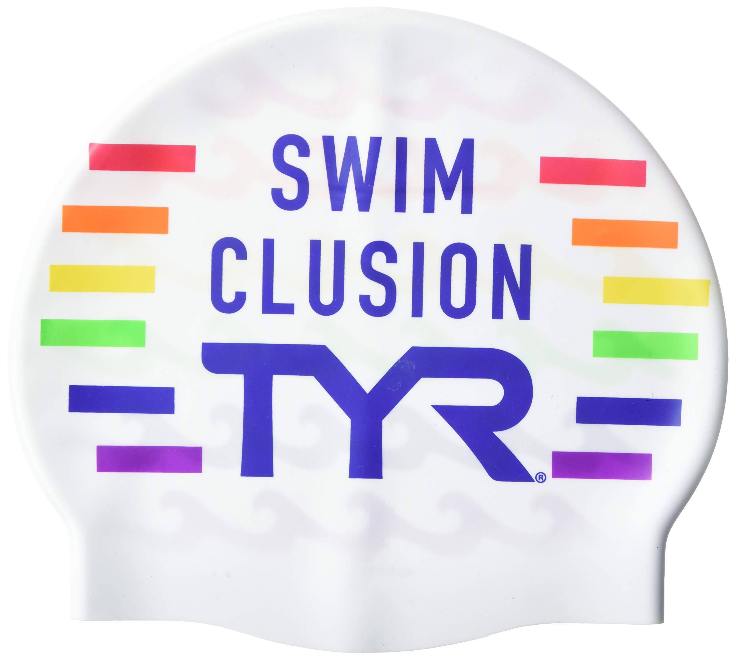 TYR Swim Clusion Silicone Adult Fit, White/Multi