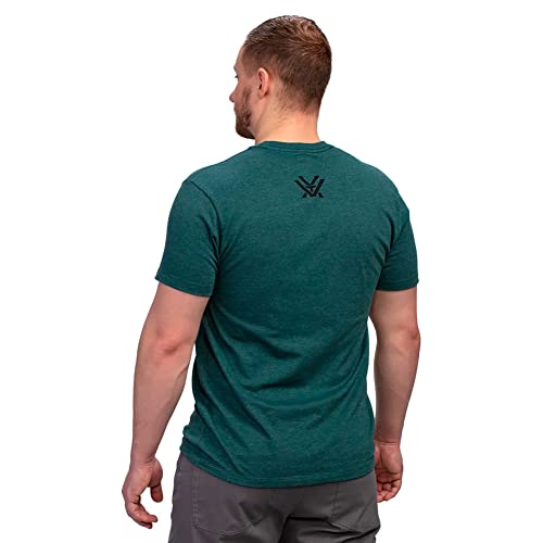 Vortex Optics Logo Short Sleeve T-Shirts (Dark Teal Heather, X-Large)
