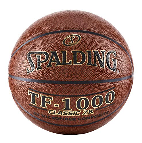 Spalding TF-1000 Classic ZK Indoor Game Basketball, Brown, Size 7, 29.5"