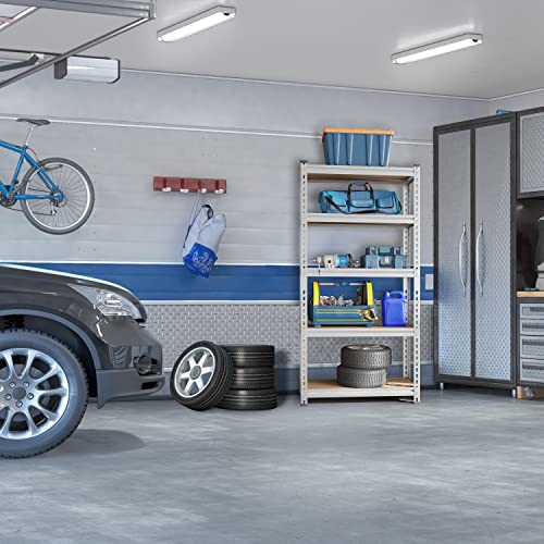 Topeakmart Storage Shelves 5 Tier Adjustable Metal Shelving Unit Utility Shelves Garage Storage Racks for Warehouse Garage Pantry Kitchen- Silver, 29.5 x 12 x 60 Inch