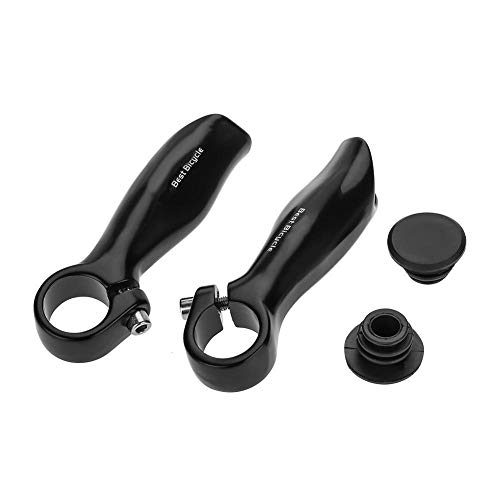 VGEBY1 Bike Handle Bar End, Aluminum Alloy Bar End Handlebar Security Grips Bar Ends Cycling with Stoppers for Road Mountain Bike