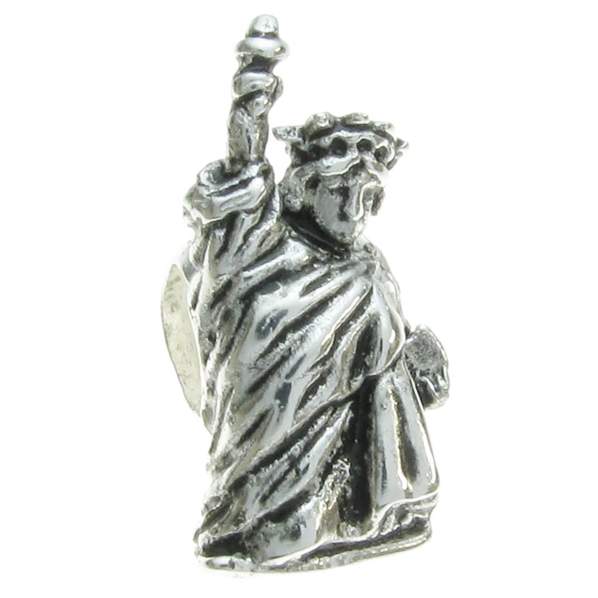 Sterling Silver Statue of Liberty USA European Style Bead Charm