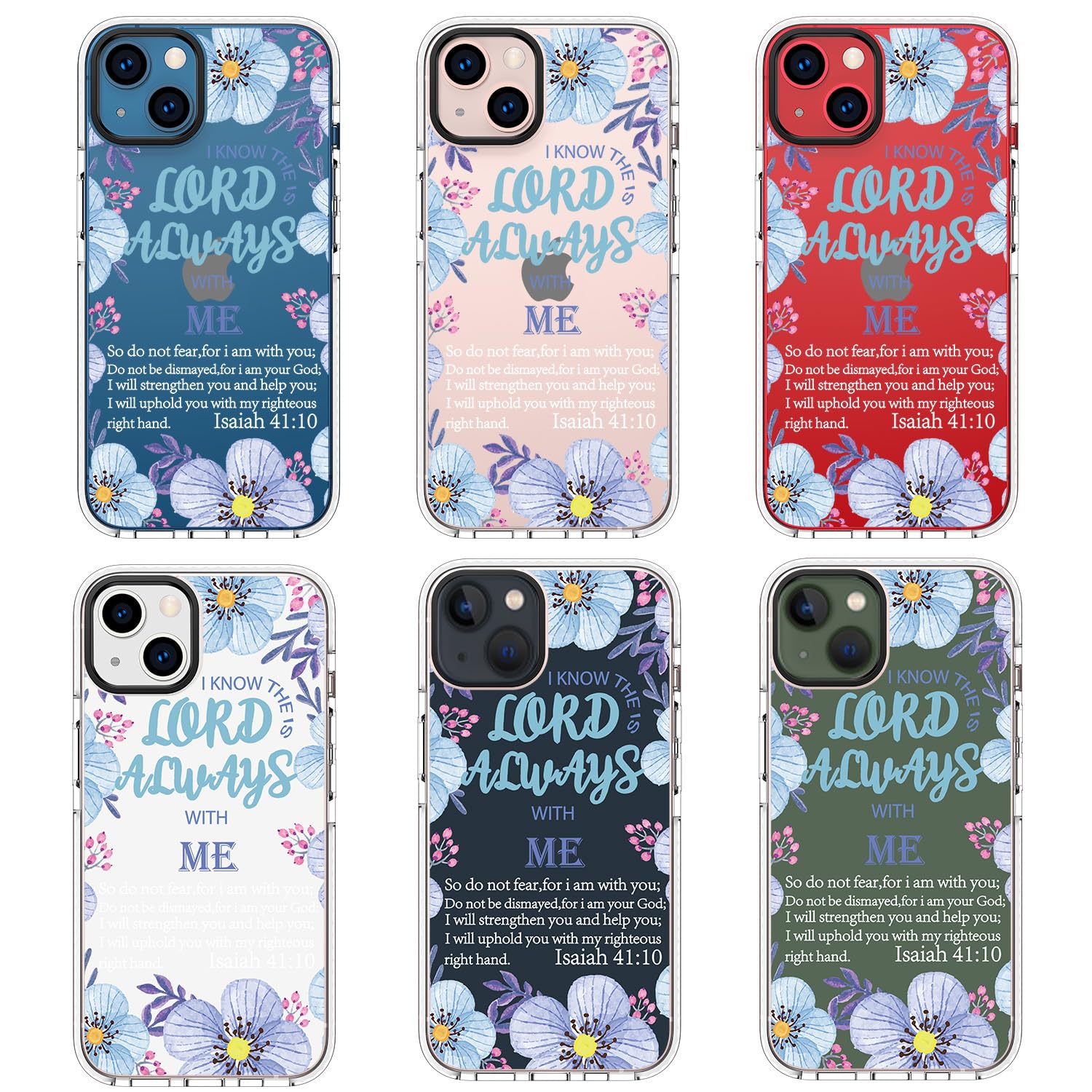 TRFAEE Compatible with iPhone 14 Plus Case,Shockproof Anti-Scratch Clear Transparent TPU Bumper Protective Phone Case Cover Women Cute Floral Bible Verse Quotes Designed for iPhone 14 Plus 6.7 Inch