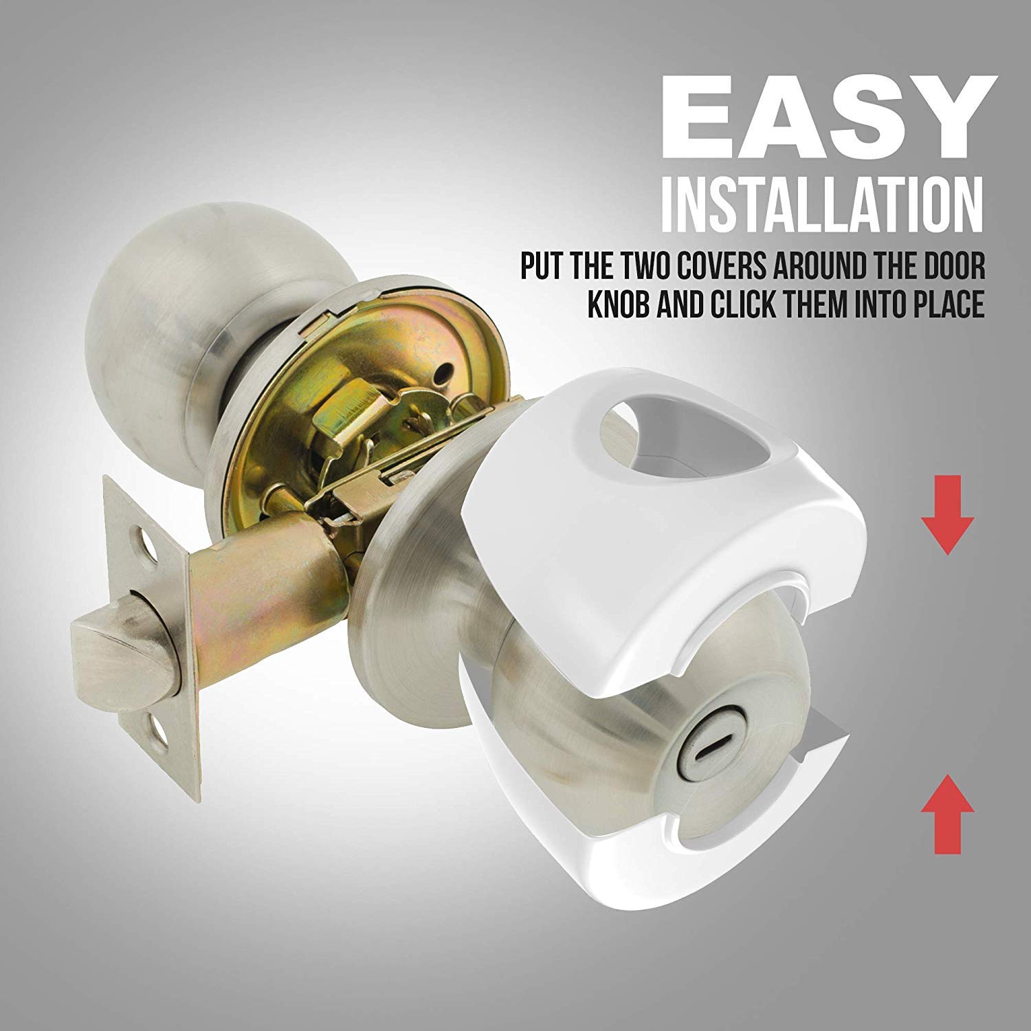 Tiny Patrol 8 Pack Baby Safety Childproof Door Knob Cover, Universal-Fit Most Knobs