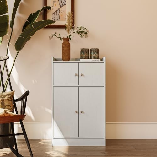 ShopBOPP Expandable Dining Table with Storage&Sideboard, Wood Convertible Console to Extendable Kitchen Table, Multipurpose Collapsible Drop Leaf Extension, Entryway Cupboard Extra Long Dining Table