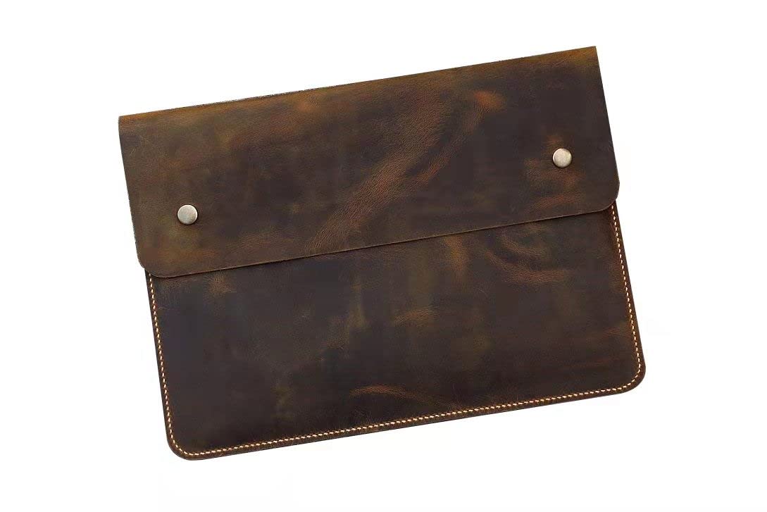 Vintage retro leather new 2023 macbook pro 13 14 15 16 inch sleeve case / 2023 macbook air 15 13 leather bag cover MAC05SF-B