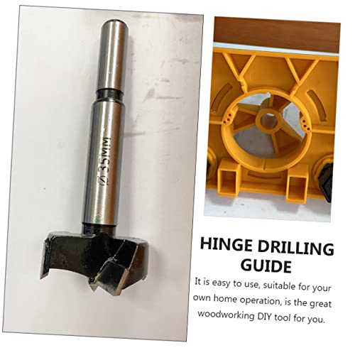 Router Jigs 1 Set Punch Tool Kit Router Jigs Hinge Drilling Tool Set Bit Kit Punch Tool Router Tool 35mm Hinge Hole Positioner Tool Kit Hinge Hole Set Orange Opener