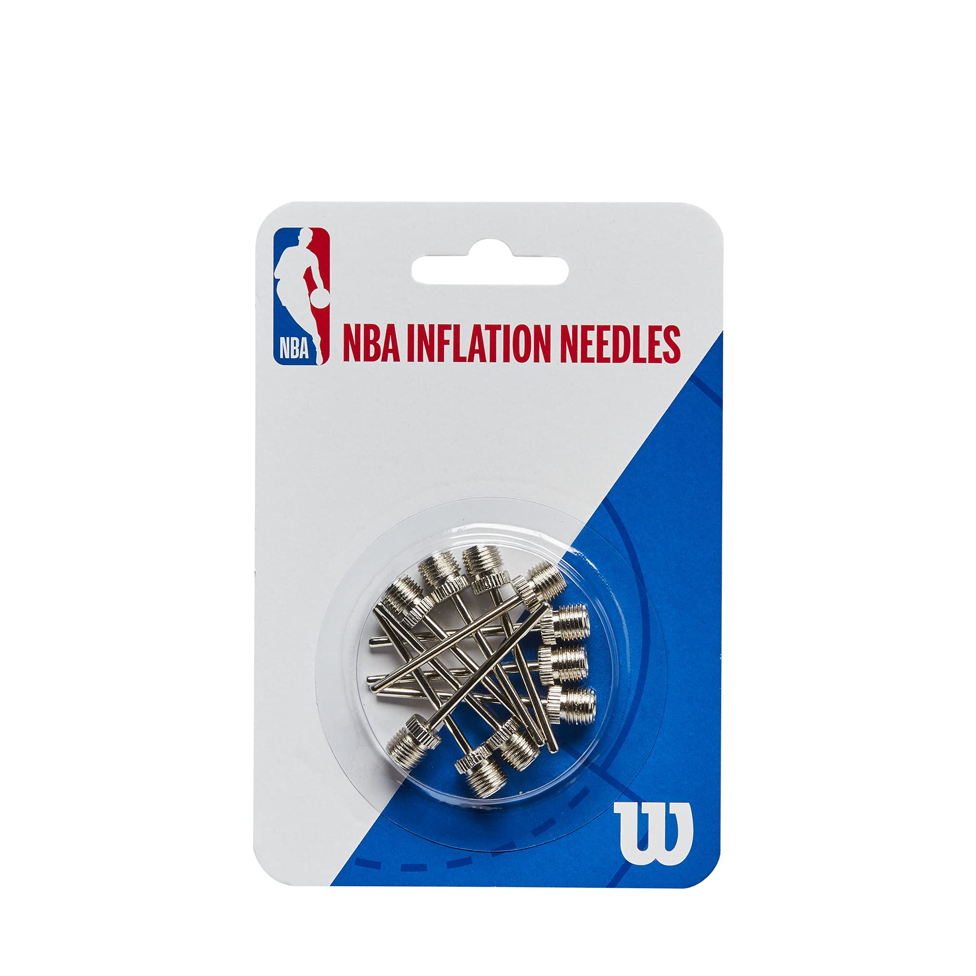 WILSON NBA DRV Pump Kit, Blue - Handheld, Aluminum, Includes Pressure Gauge, 3 Steel Inflation Needles, Dual Action Pump
