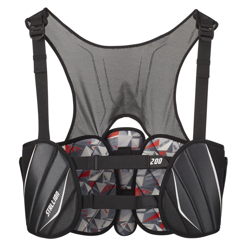 STX Lacrosse Stallion 200 Rib Pad - Large , Black