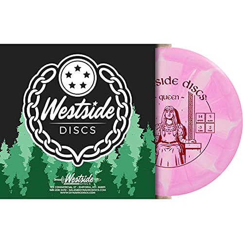 Westside Discs Origio Burst Queen Disc Golf Driver, Men and Women, Maximum Distance Frisbee Golf Disc, Great for Beginners and Easy to Throw, 176g, Stamp Color and Burst Pattern Will Vary, Red