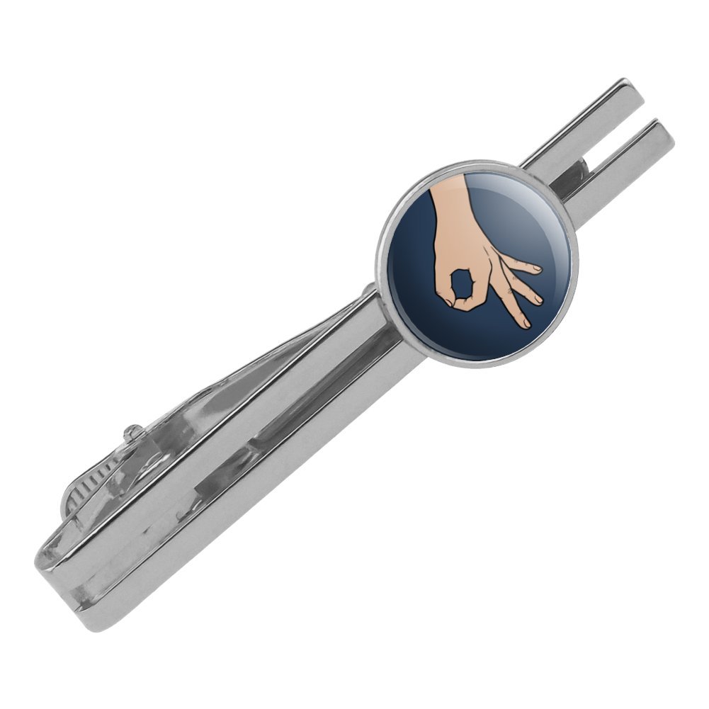 The Circle Game Round Tie Bar Clip Clasp Tack Silver Color Plated