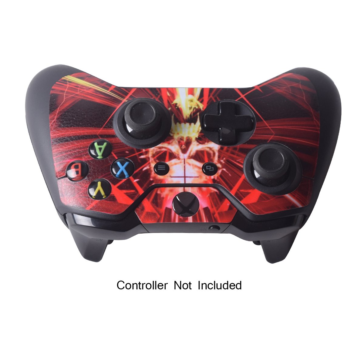 Skins Stickers for Xbox One Games Controller - Custom Orginal Xbox 1 Remote Controller Wired Wireless Protective Vinyl Decals Covers - Leather Texture Protector Accessories - Skull Dark Red