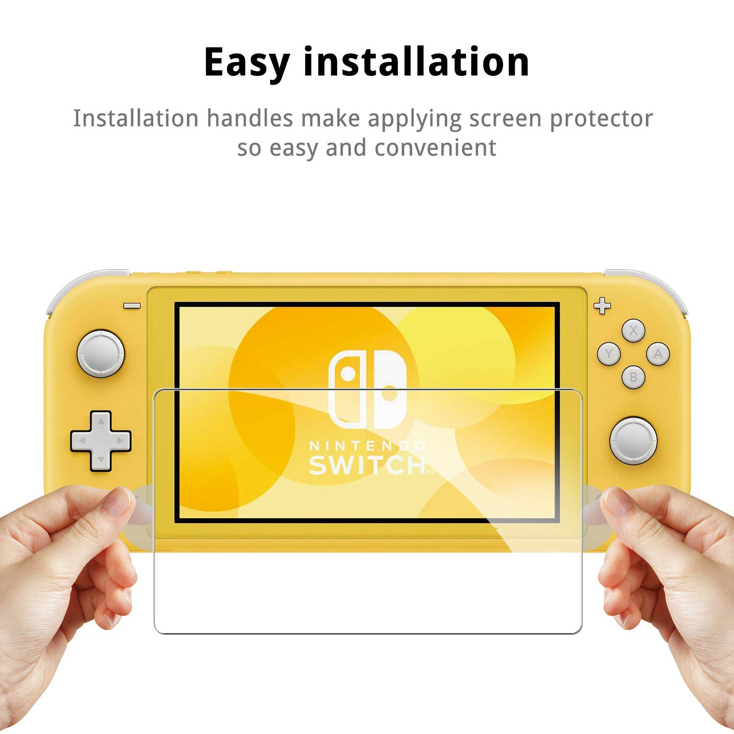 UNBREAKcable Screen Protector for Nintendo Switch Lite (2-Pack, 0.33mm) – 9H Hardness HD Tempered Glass Screen Protector for Nintendo Switch Lite (2019), [Bubbles Free, Anti-Scratch, Anti-Fingerprint]
