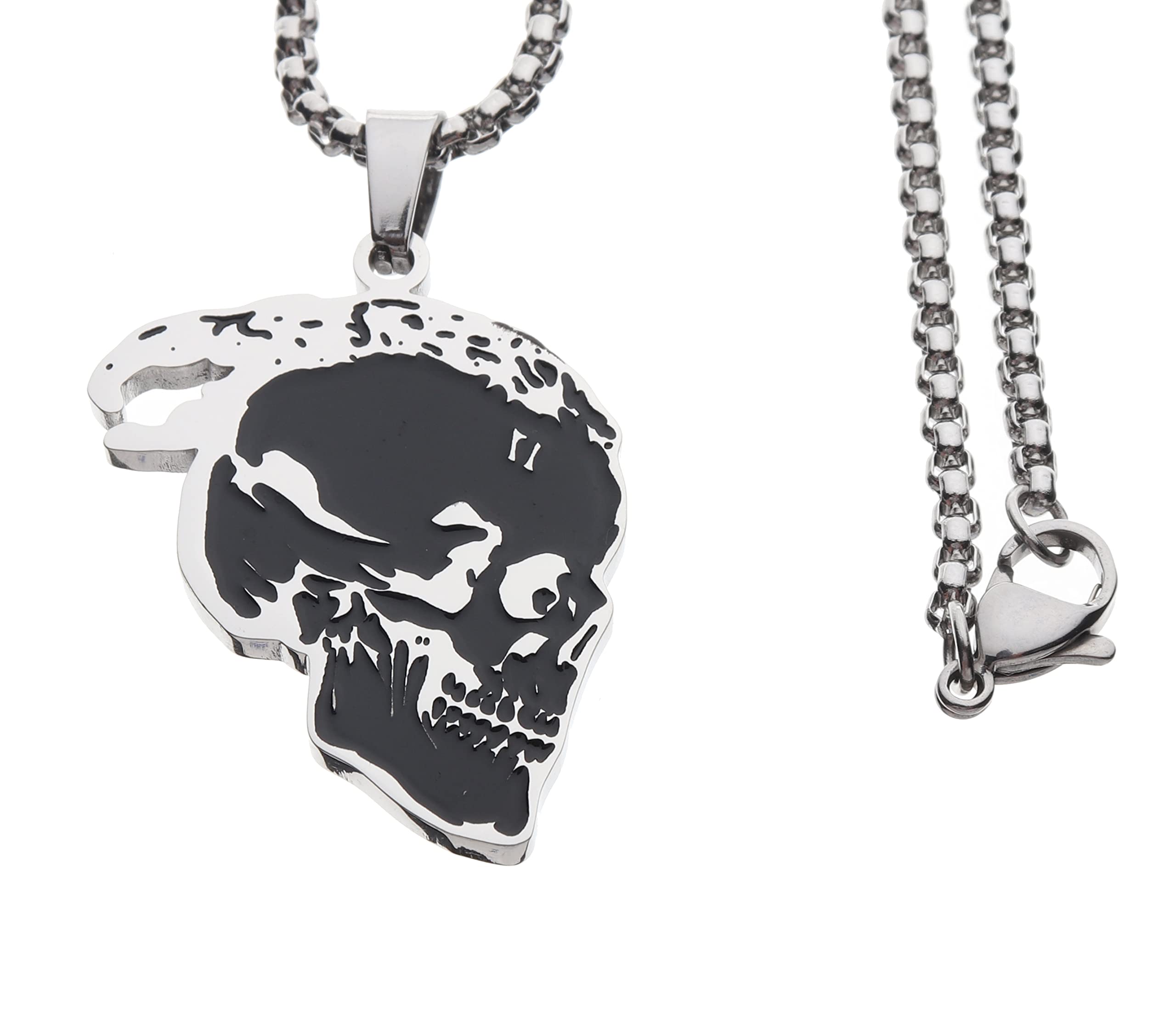 Ridetoxjx Rvg Xxx Hip Hop Rapper Pendant Chain Necklace (Skull)