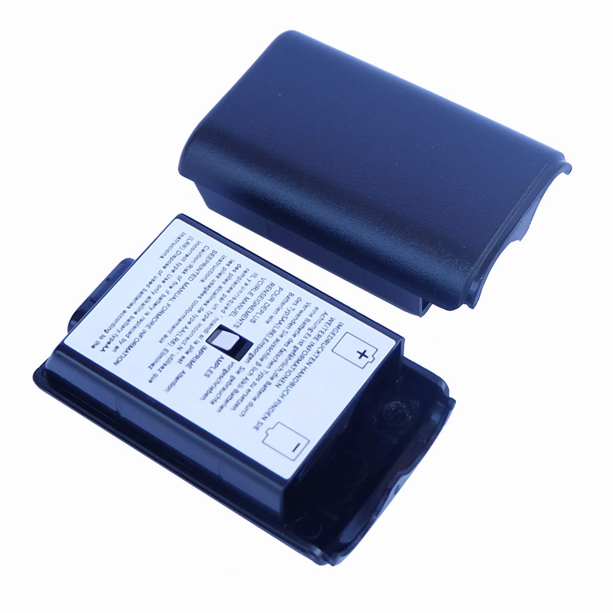 Xinkeen 2X Black Battery Cover for Microsoft Xbox 360 Wireless Controller