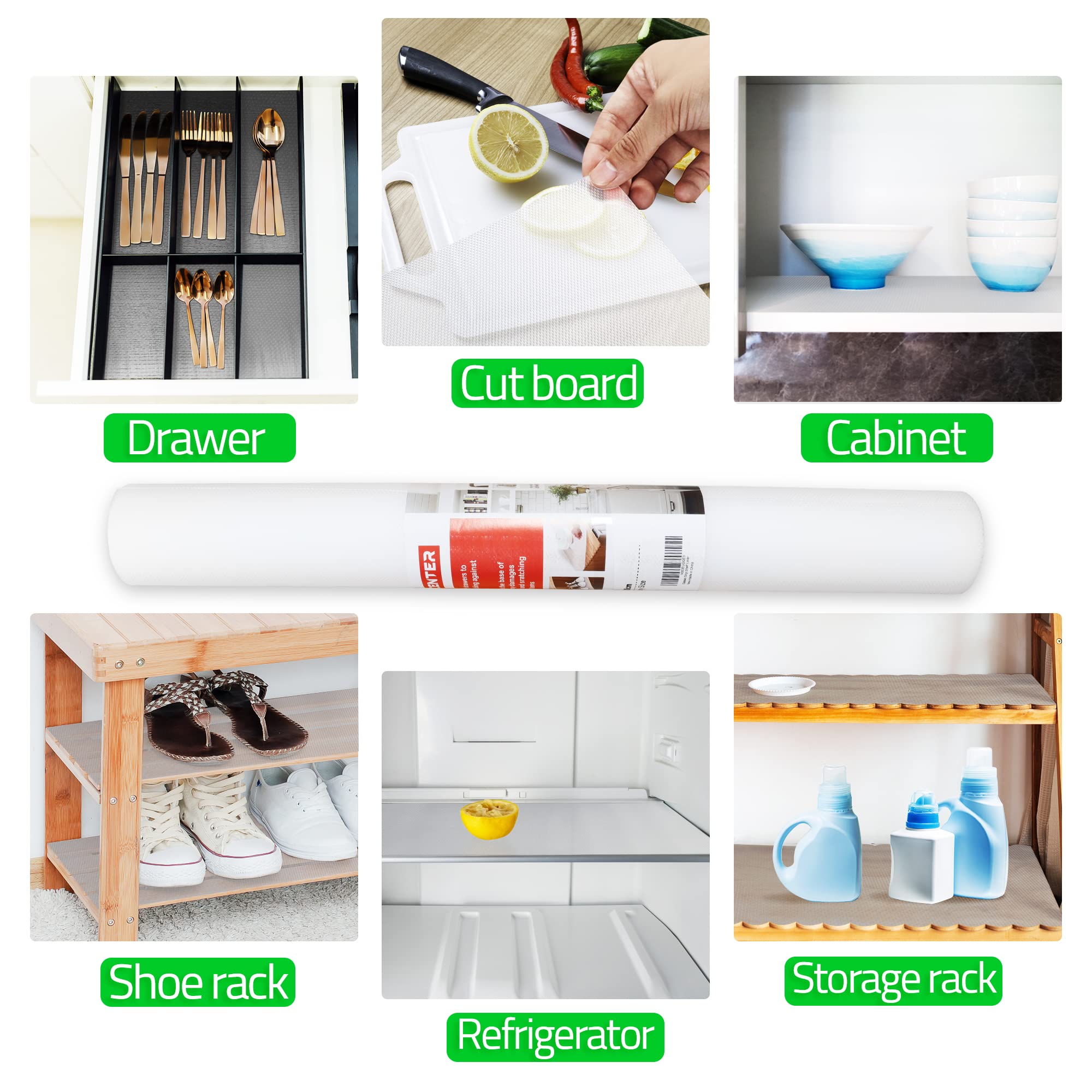 Shelf Liner,Refrigerator Liner,Non Adhesive Clear Drawer Liner,Non Slip Washable Easy to Cut Kitchen Cabinet Liner,for Shelves,Cabinet,Pantry,Storage, Desks (11.8inches*40ft, Clear-Diamond)