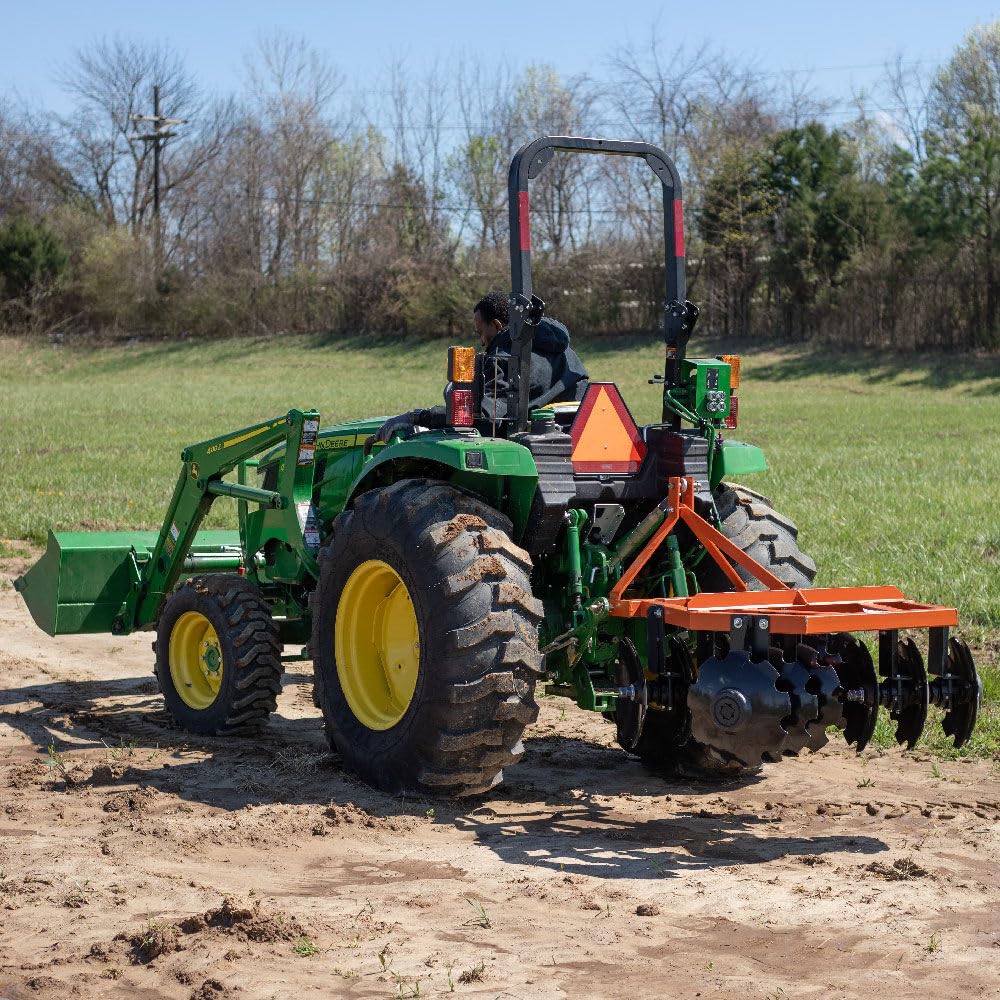 Titan Attachments 4 FT Notched Disc Harrow Plow, Category 1, 3 Point, for Kubota New Holland Tractors
