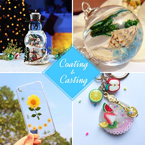 UV Resin 500g - Crystal Clear Improved Ultraviolet Curing Epoxy Resin for DIY Jewelry Making, Craft Decoration - Hard UV Glue Solar Cure Sunlight Activated Resin for Casting & Coating, DIY Resin Mold