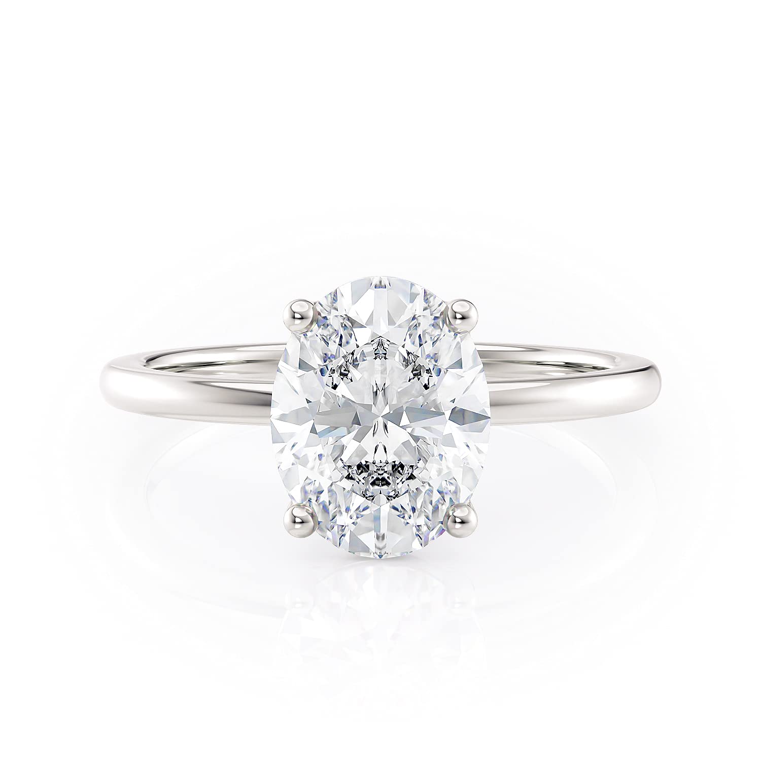 yadav diamonds and jewelry 1.50 Carat | IGI Certified Lab Grown Diamond Solitaire Engagement Ring | Oval Cut | 14k White Gold | G-H, VS1-VS2, CCTW | Size 6