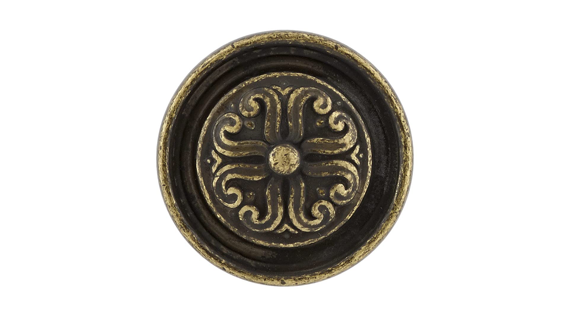 Richelieu Hardware - BP04430AE - Traditional Brass Knob - 044 - Antique English Finish