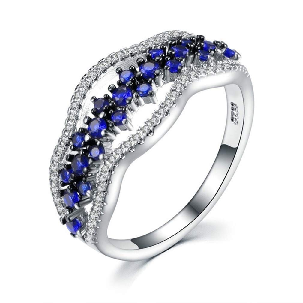 YAZILIND Wedding Bridal Ring Cubic Zirconia Engagement Rings Ladies Party Jewelry(Size 12)
