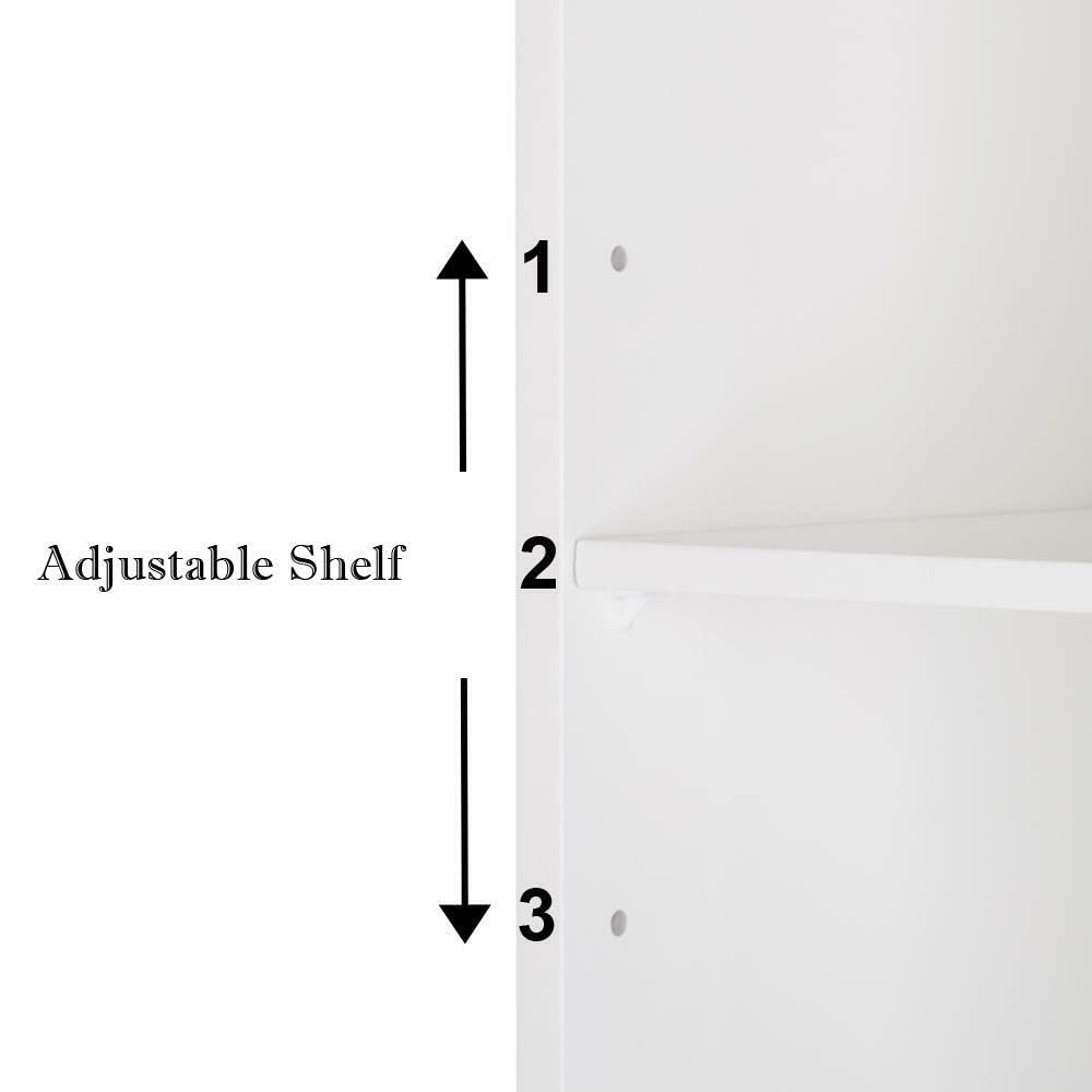 TBMAQ Bathroom Wall Mount Medicine Cabinet w/Adjustable Shelves 2 Mirror Door