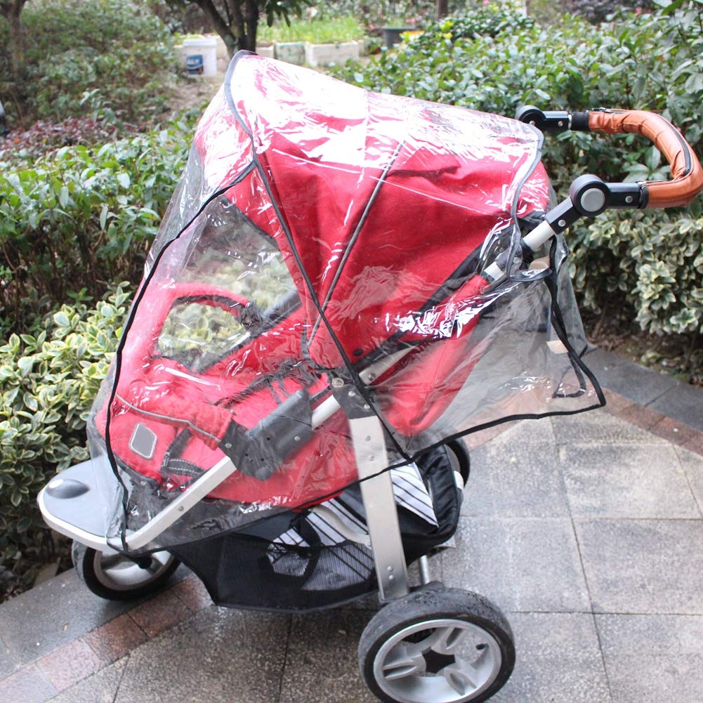 Smartcoco Universal Stroller Clear PVC Rain Cover Washable Dustproof Windproof Baby Travel Weather Shield
