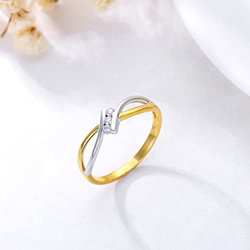 Yafeeso Engagement Rings for Women Moissanite Engagement Rings Platinum Plated Silver Ring moissanite Rings,6