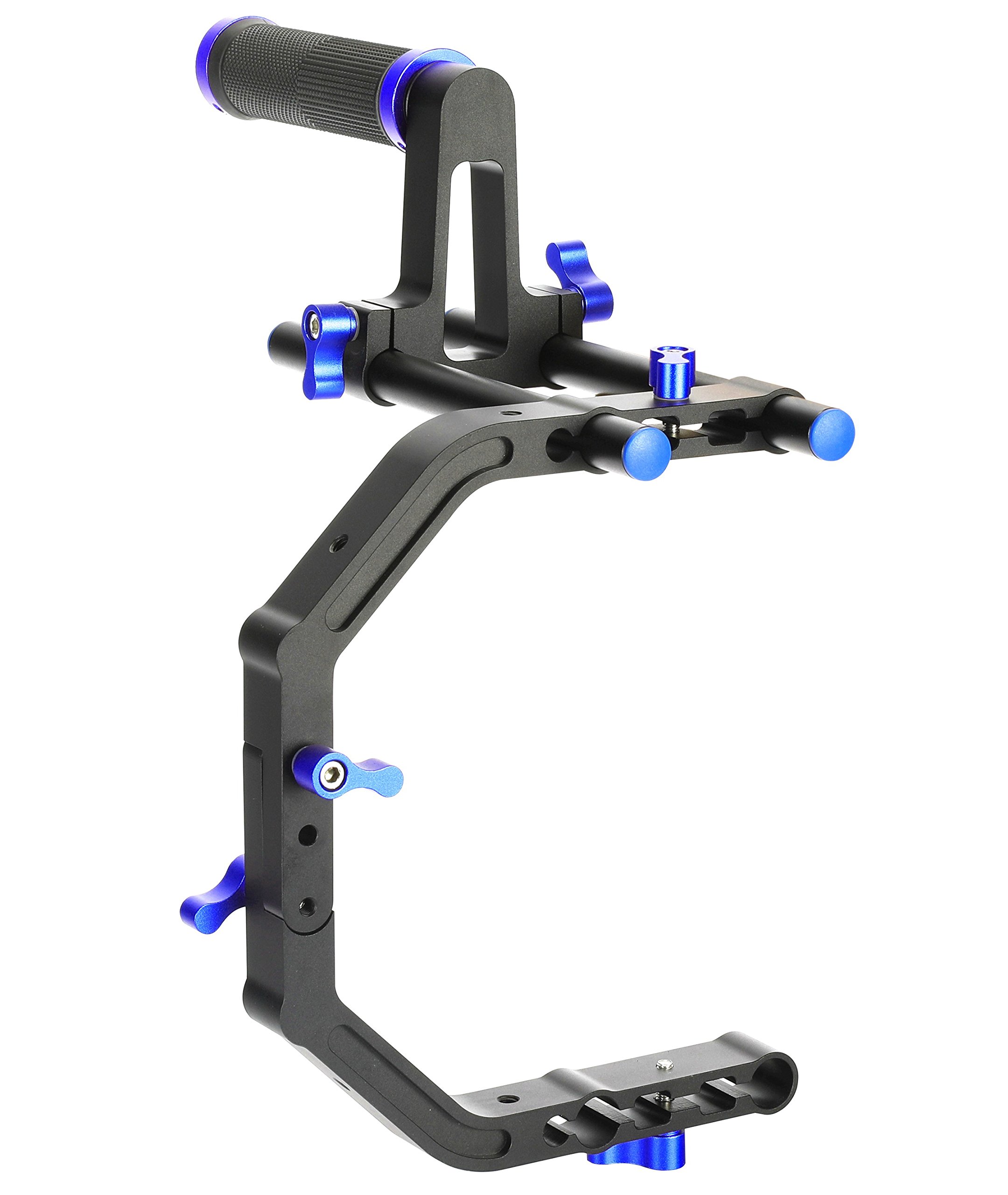 SunSmart Pro DSLR Rig Video Camera Shoulder Mount Kit Including DSLR Rig Shoulder Support, Follow Focus F0, Matte Box M1, Adjustable Platform, Top Handle and C-Shape Support Cage