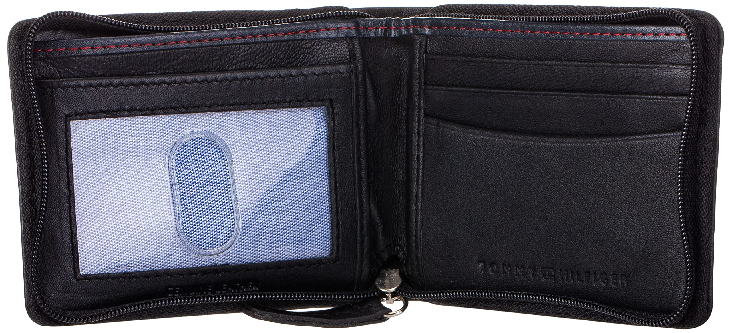 Tommy Hilfiger Men's Genuine Leather Slim Ziparound Wallet
