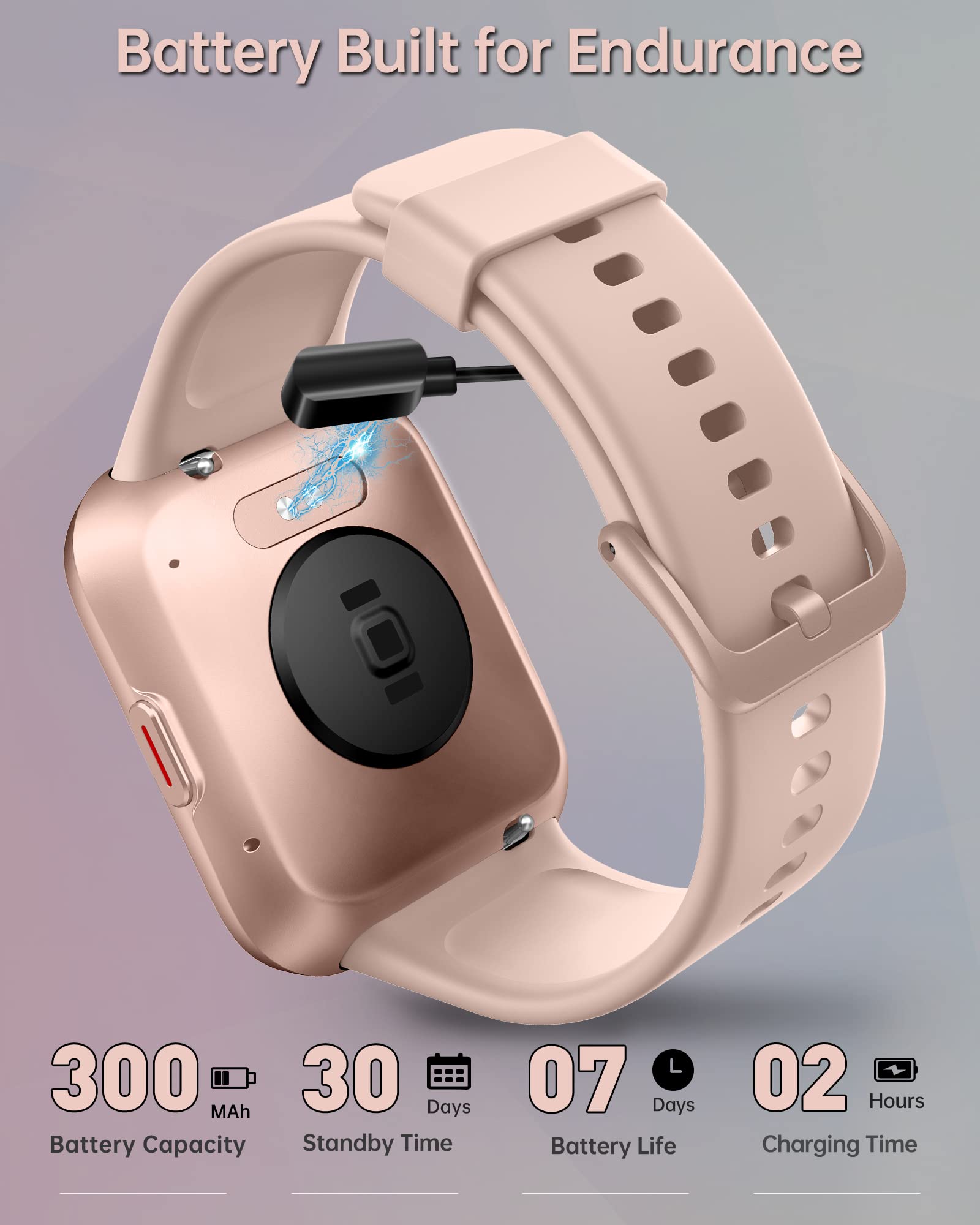 VRPEFIT Smart Watches for Women [Answer/Make Call], 1.7" Touchscreen Fitness Tracker with Heart Rate Blood Oxygen Sleep Monitor Compatible with iPhone & Android, Alexa Built-in, IP68 Waterproof Watch