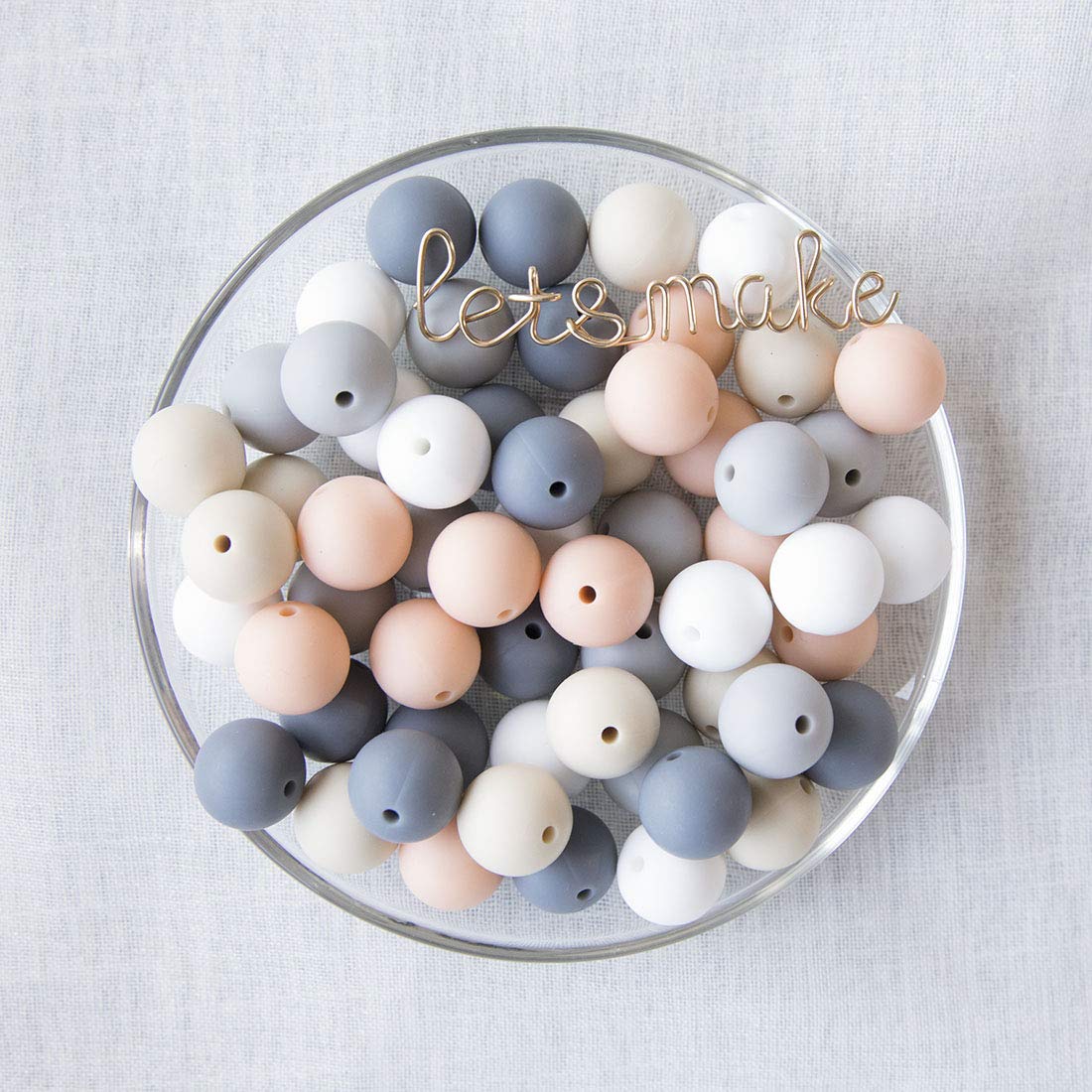 Silicone Beads Free BPA 15MM 50PC DIY Beads Accessories