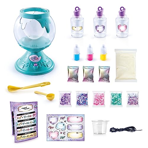 So Slime DIY Magical Slime Potion Maker Cauldron; Make your own Slime Potions; Mist and Light Effects; Makes 10 Slimes; Just add Water; Fill Mini Potion Bottles to Wear or Share; Discover your Fortune