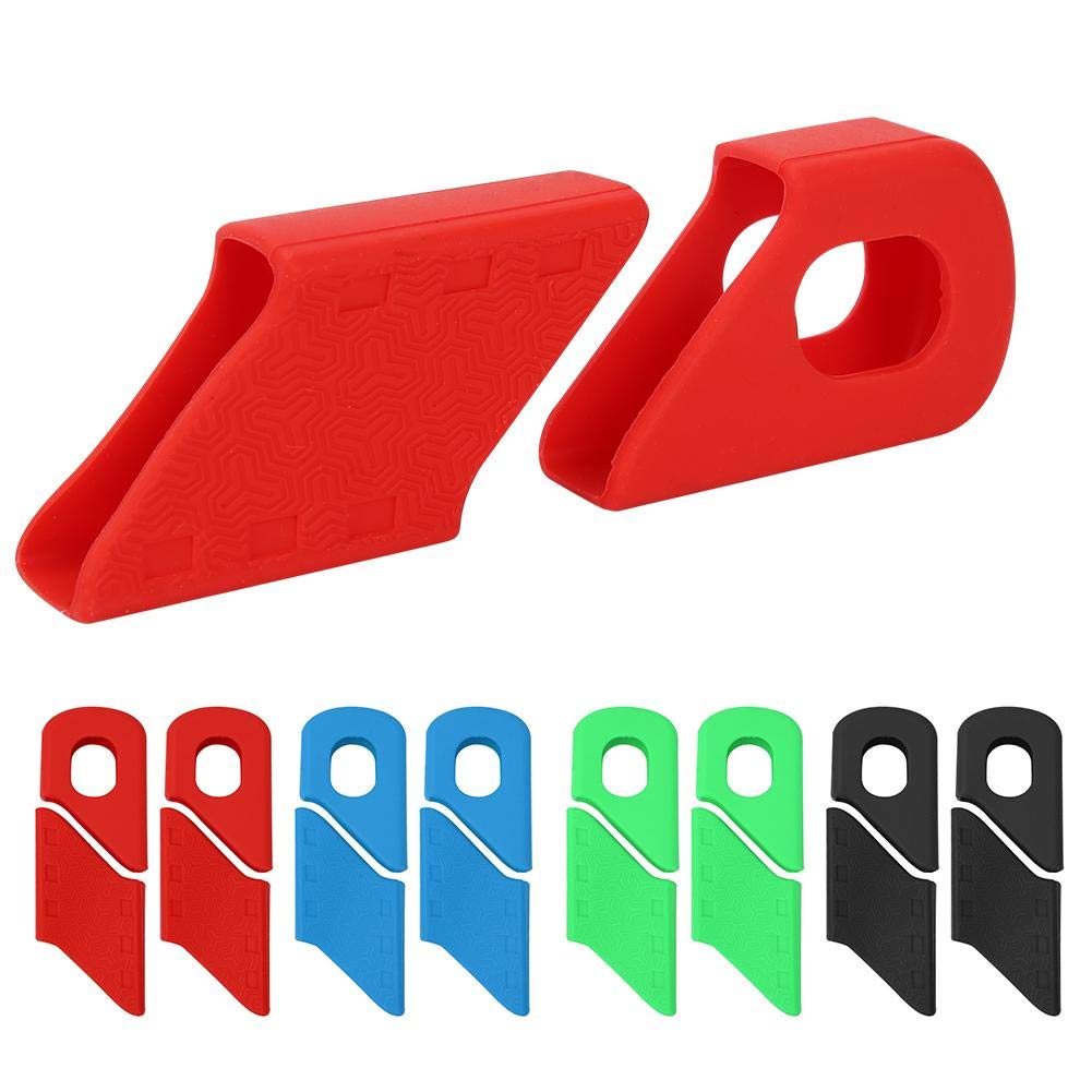 VGEBY1 4PCS Bike Crank Protection Bicycle Sleeve Arm Boots Protector Dust Proof Cover for Mountain Bike(Black)