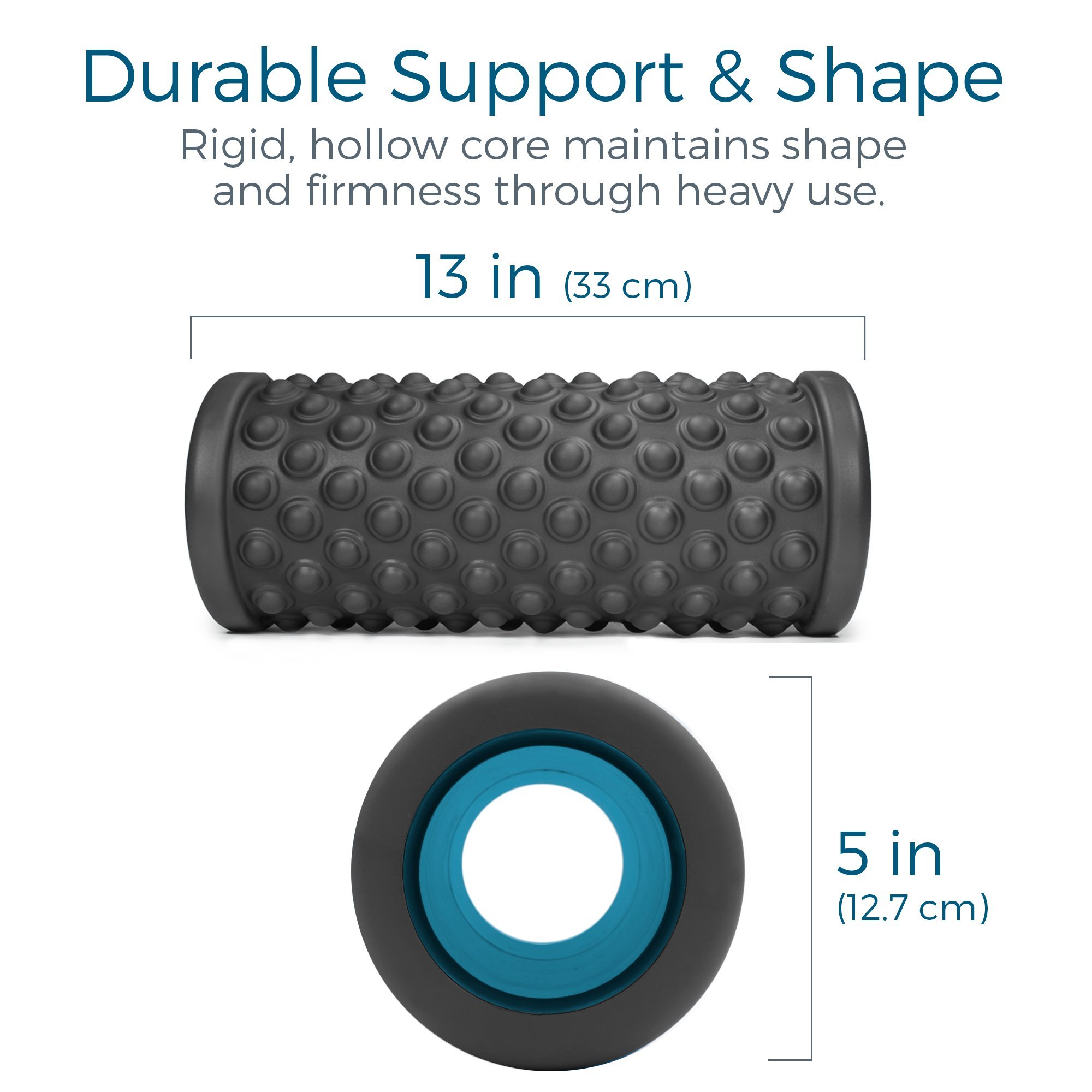 Teeter Massage Foam Roller β Deep Tissue Muscle Relief to Boost Recovery, Flexibility β 13 or 26 inch, 2 Textures/densities β Back Pain Relief, Sports Massage, Myofascial Release