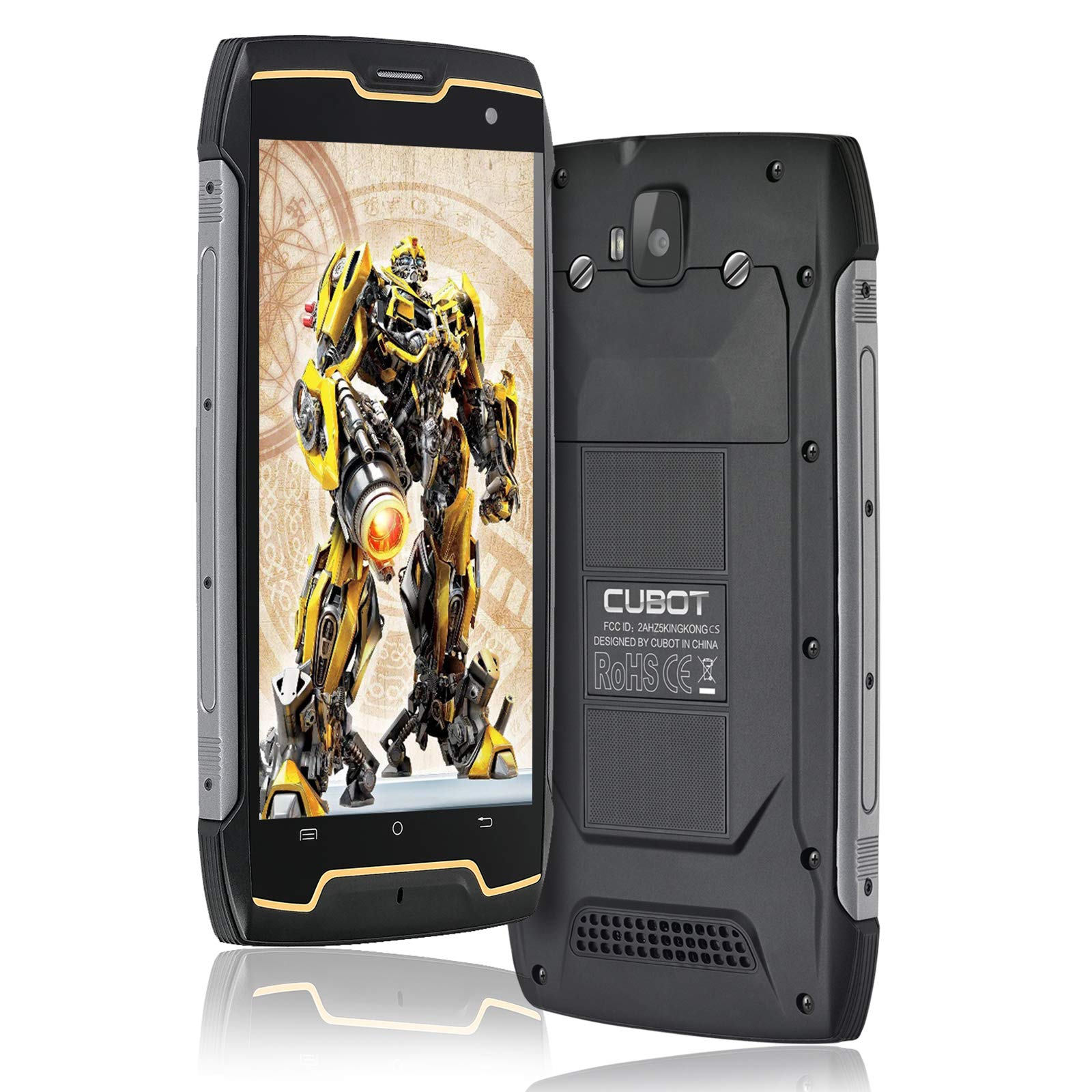 Rugged Smartphone Unlocked, CUBOT King Kong CS, Android 10 Rugged Phones, 4400mAh Battery, 13MP+8MP, 16GB ROM, 5.0″ Display, Dual SIM Phone Unlocked, Face ID, GPS, US Version, Black