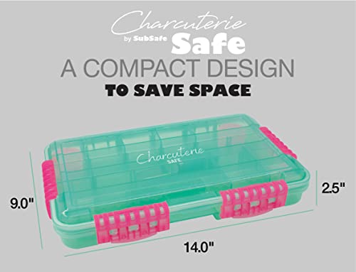 SubSafe Charcuterie Safe - Waterproof Tackle Box Container Keeps Snacks Fresh & Dry On the Go - Fill With Cured Meats, Cheese, Nuts -Perfect for the Boat, Beach, Parties, Picnics, Tailgating & More