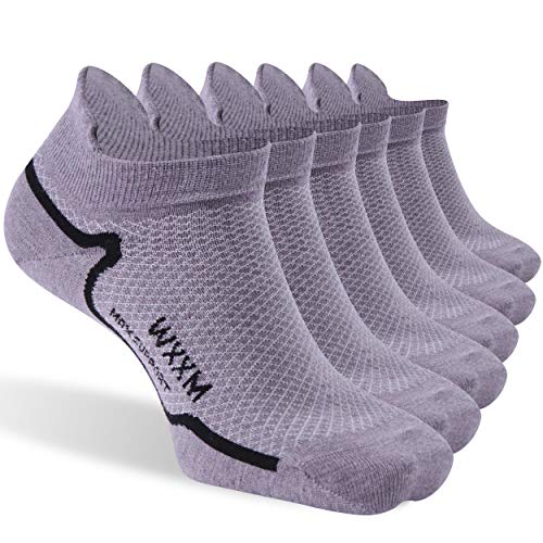 WXXM Men's Merino Wool Crew Socks Wool Hiking Running Socks Breathable Winter Socks Indoor Sports Socks