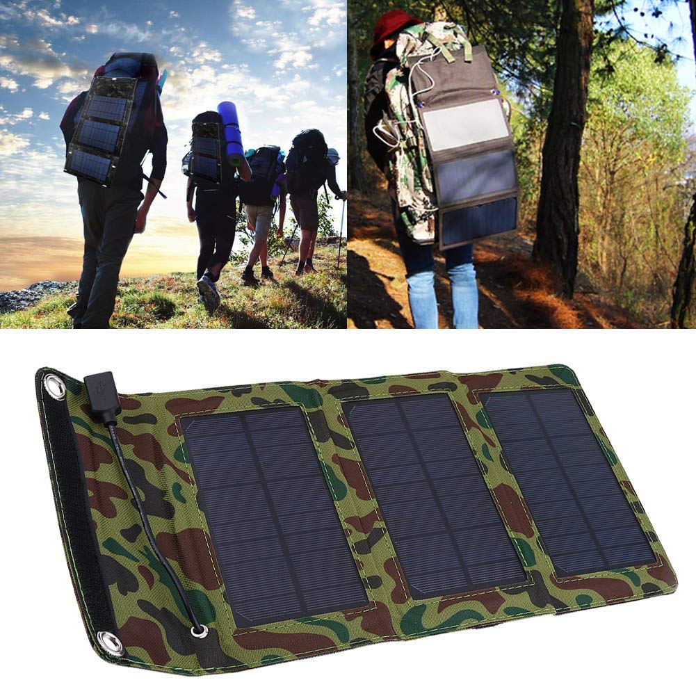 Solar Panel Charger Werpro 22×12×4 5w 5v Waterproof Foldable Portable Solar Panel Charger Outdoor Mobile Power Bank USB